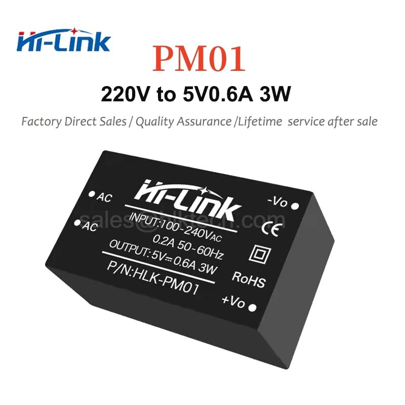 Hi-Link HLK-PM01 Преобразователь напряжения 220В до 5В PM01 10PCS