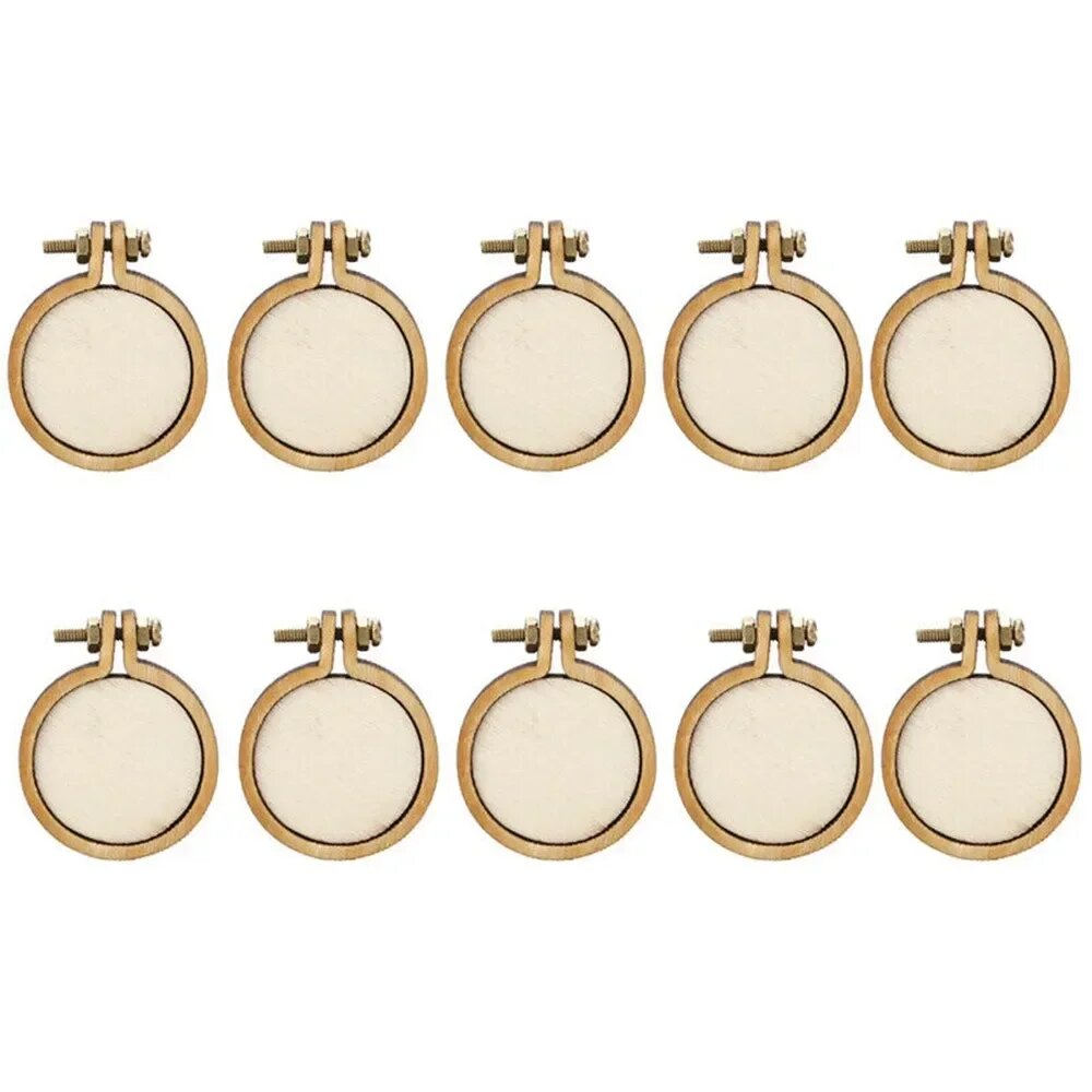 Деревянные кольцевые рамы для вышивки, набор из 10 штук