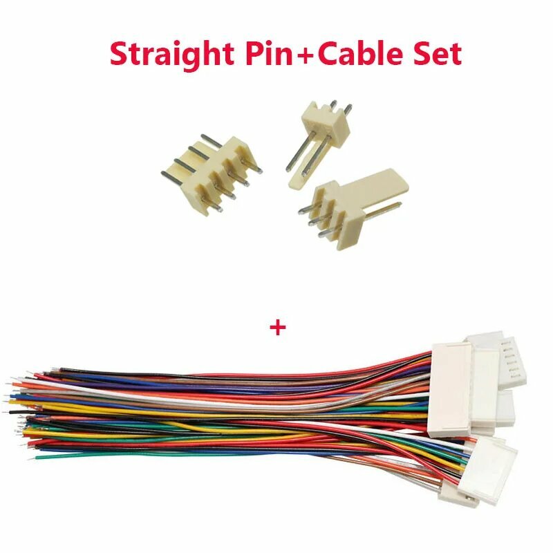 Разъемы KF2510 2/3/4/5/6/7/8/10P 2,54 мм 3П, 30cm, 26AWG, Straight Pin Set