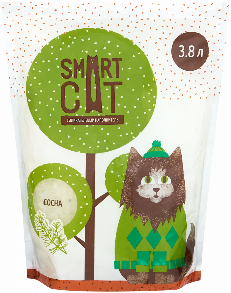 Smart Cat - Силикагелевый наполнитель с ароматом сосны (1.66 кг)
