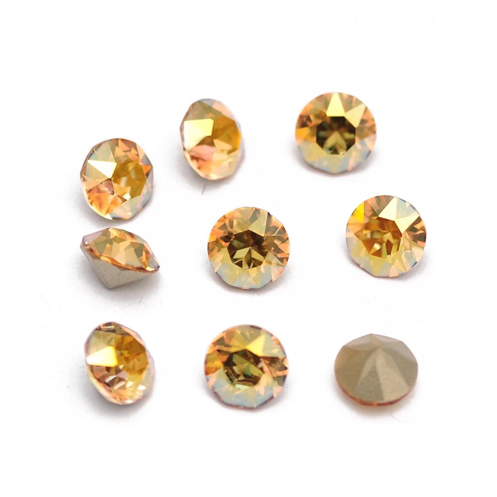 Стразы Swarovski Xirius, 10 шт, Golden Sunshiny