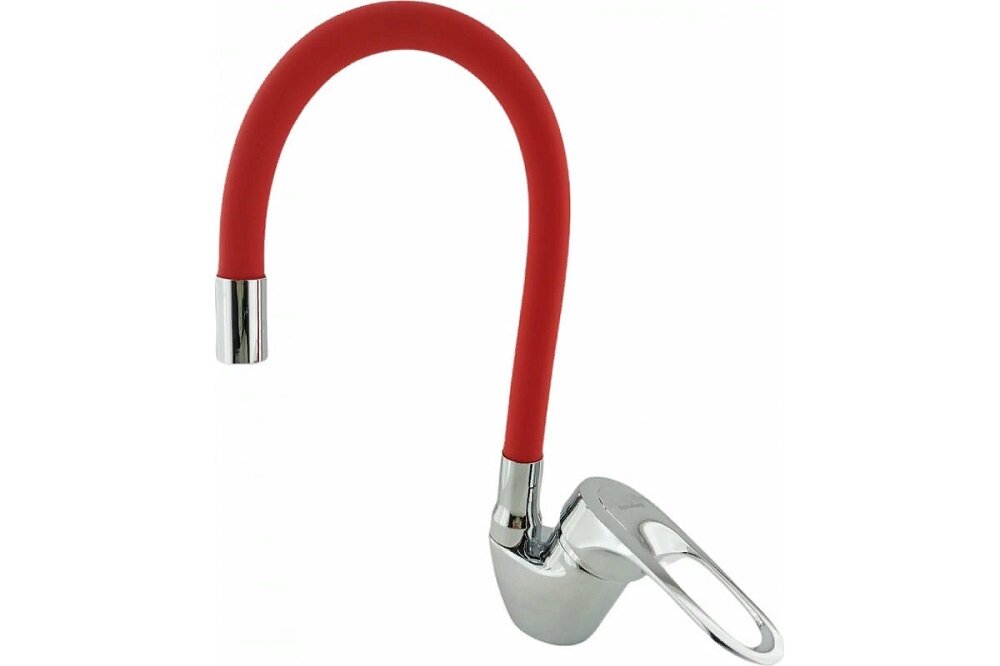 Елочка LEMEN гибк. излив красн. утка LB-91477-R9