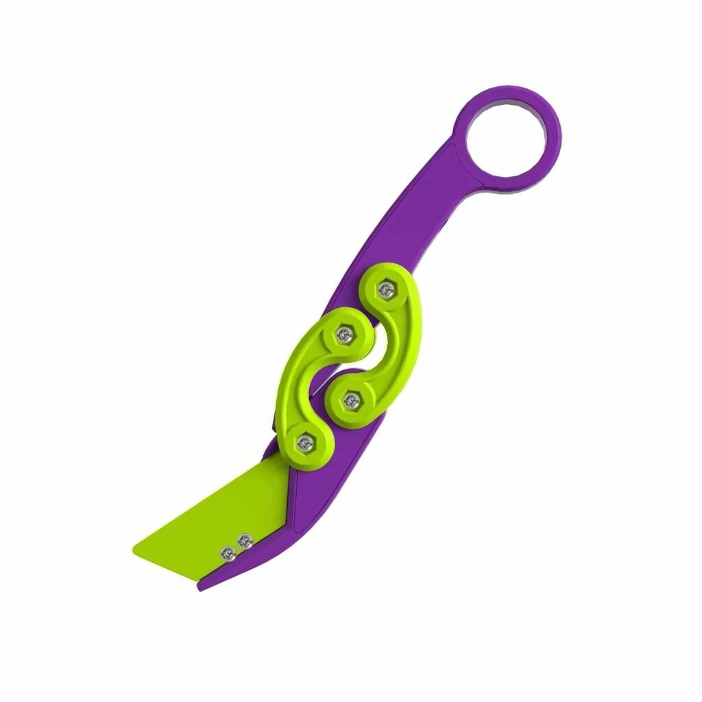 Складной нож с когтями Gravity jump small Redish knife-фиолетово-зеленый