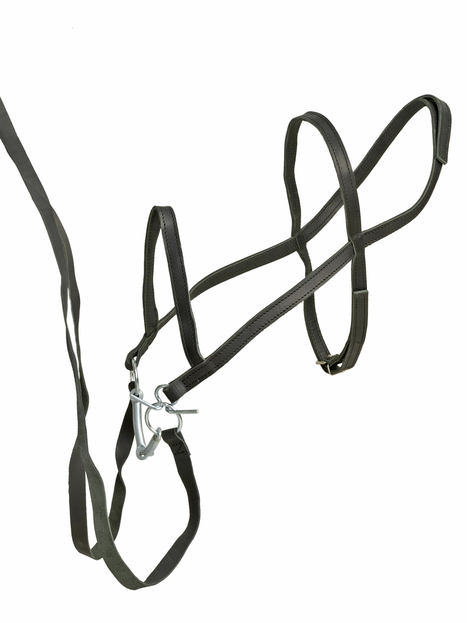 Узда для лошади, узда двойная кожа, узда цвет черный 20 мм REITER