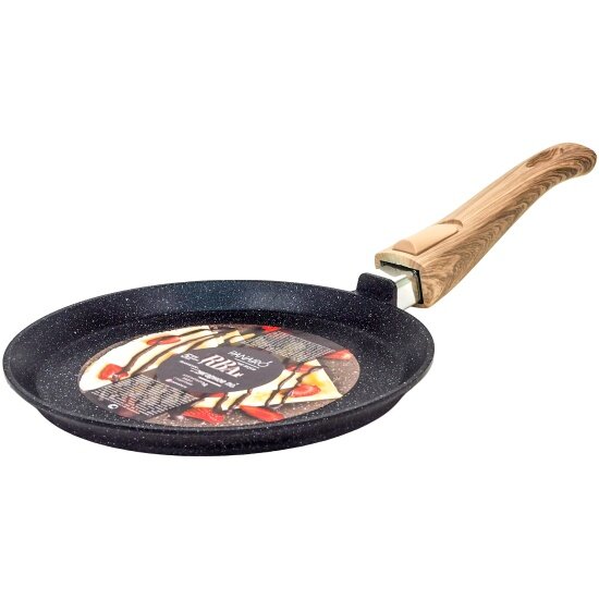 Блинница Panairo "ECO induction " 22 см, c крышкой и съемной ручкой, индукция (ECO-BLIN-22-Srus. wd-I)