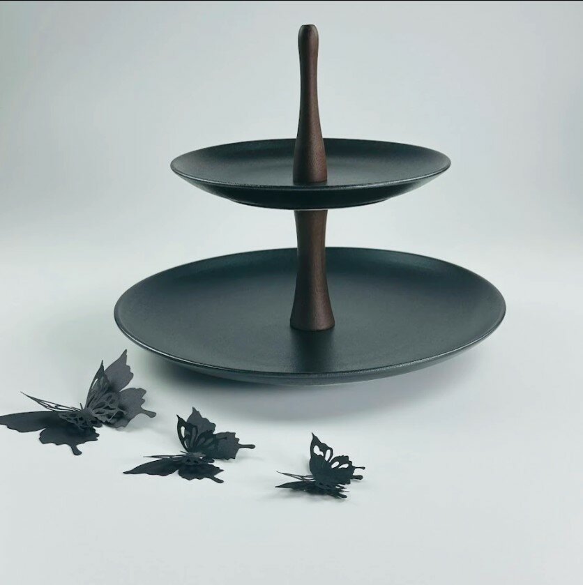 Двухъярусная этажерка 19/27см BLACKWOOD Фарфор 235-052 118-235-052