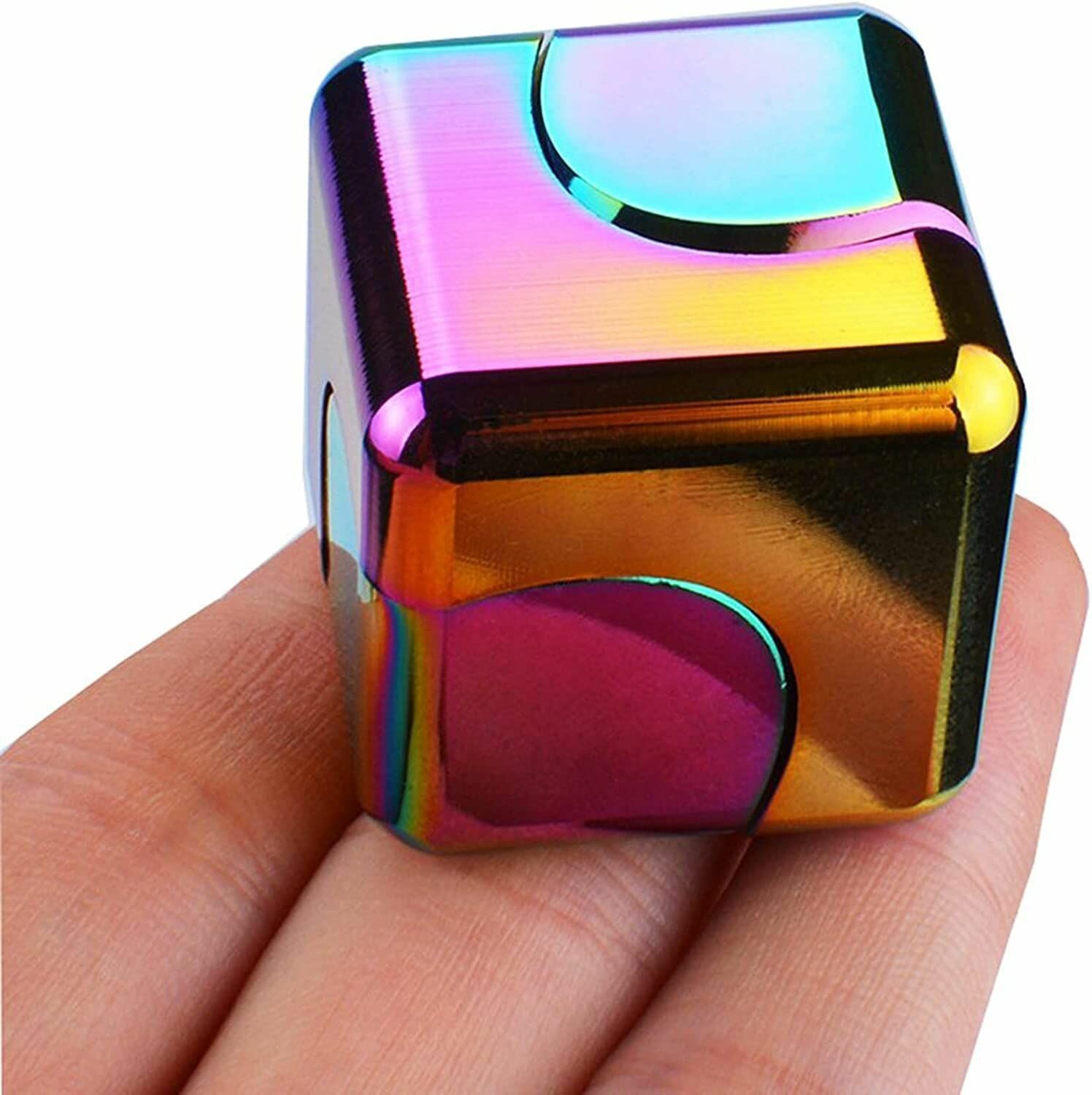 Игрушки Fidget Cube для взрослых, Расслабляющая игрушка-куб из алюминиевого сплава