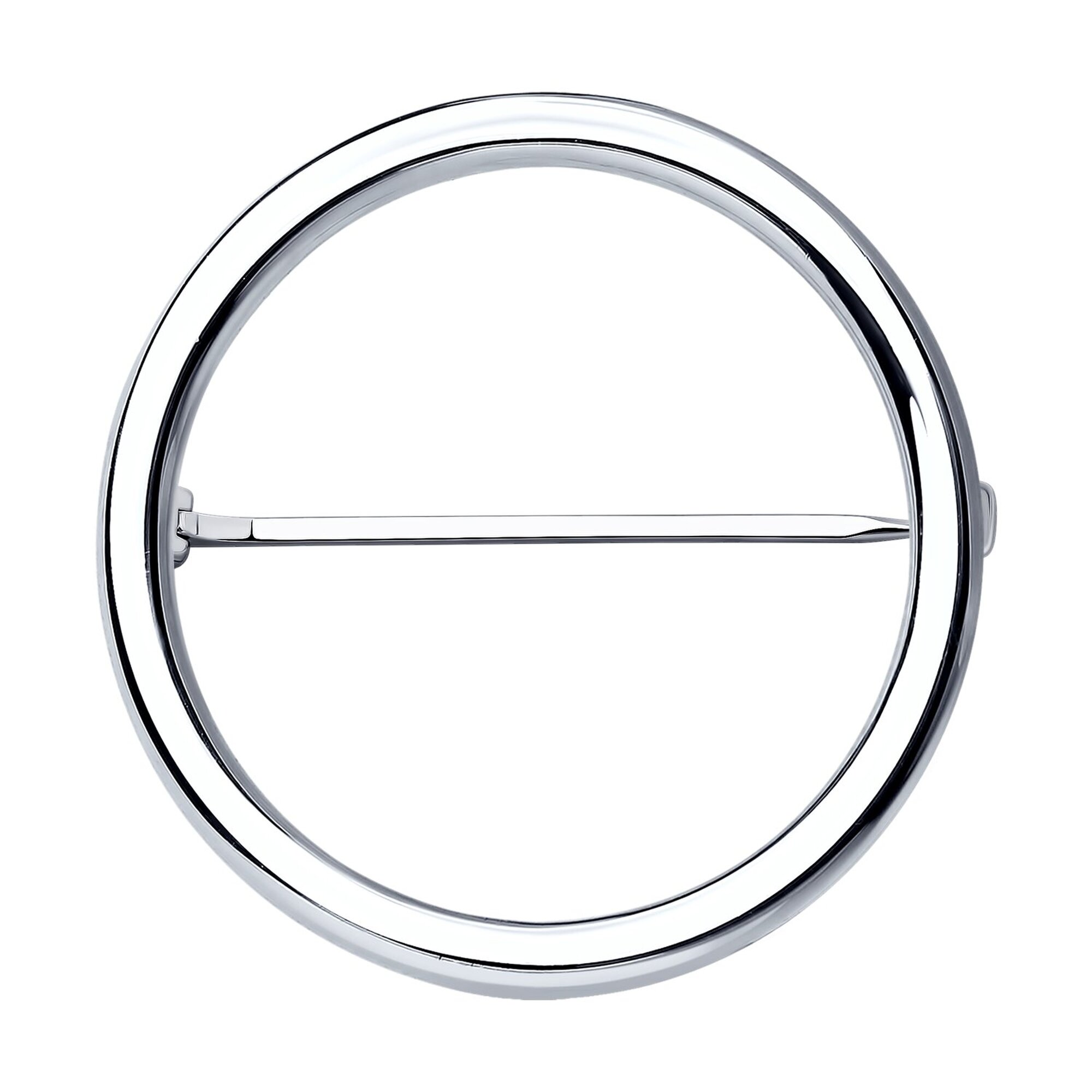 Брошь, серебро, 925 проба, родирование