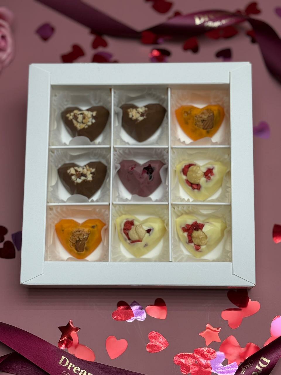 Набор конфет "Северная столица", ручная работа, натуральный состав, вкусовой шоколад 9 шт.