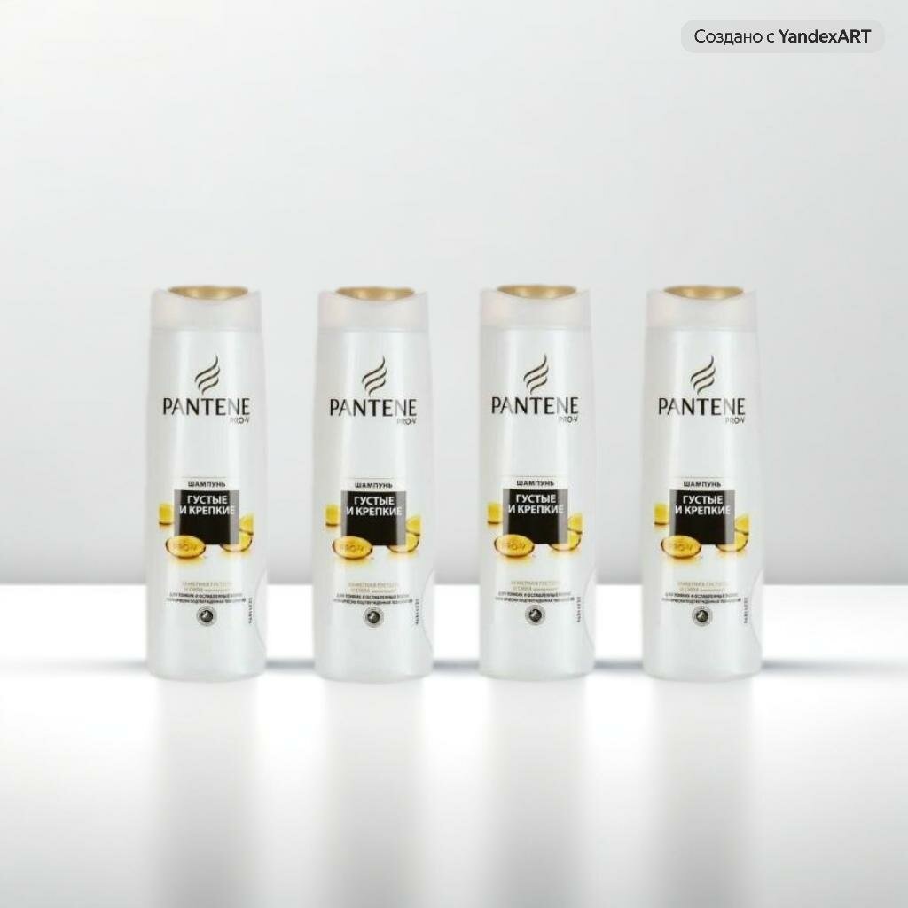 Шампунь для волос Pantene Pro-V Густые и крепкие, для тонких и ослабленных волос, 400 мл, 4 шт