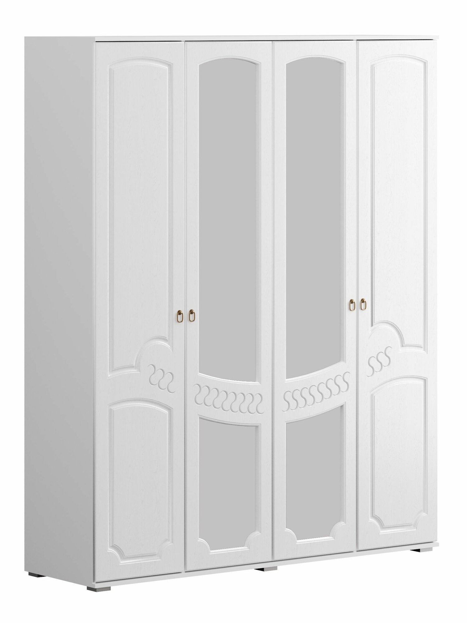 Шкаф Каролина 4-ств. 1600х2116х540 (Белый глянец холодный)