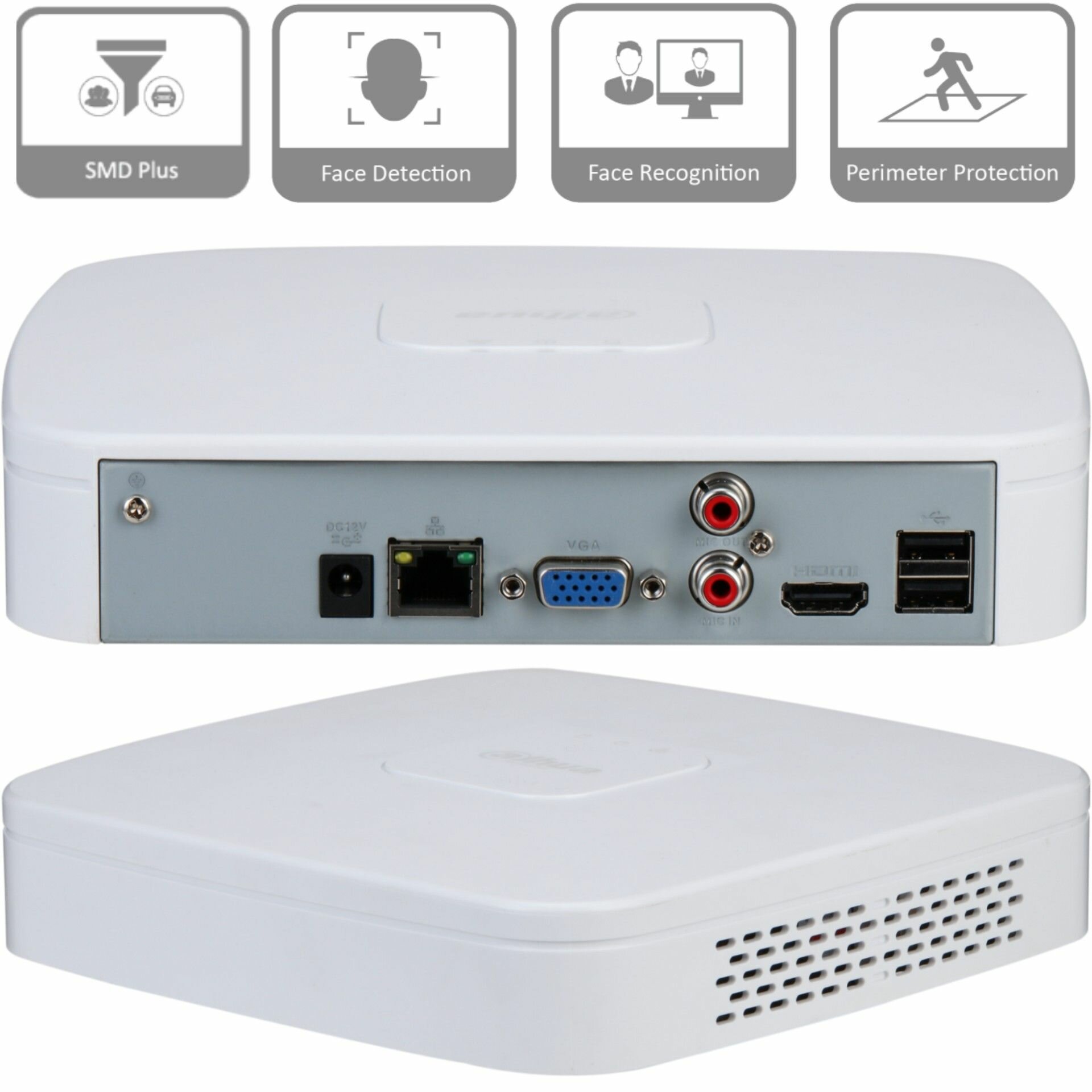 Dahua DH-NVR4108-4KS3 8 канальный видеорегистратор IP для камер видеонаблюдения, NVR регистратор сетевой 4K H.265+/H.265
