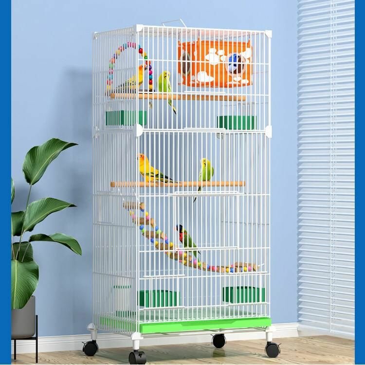 Большая клетка для птиц,42*32*90см, подходит для попугаев и других мелких и средних птиц