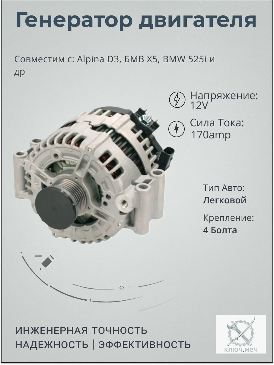Генератор для Alpina D3, БМВ X5, BMW 525i