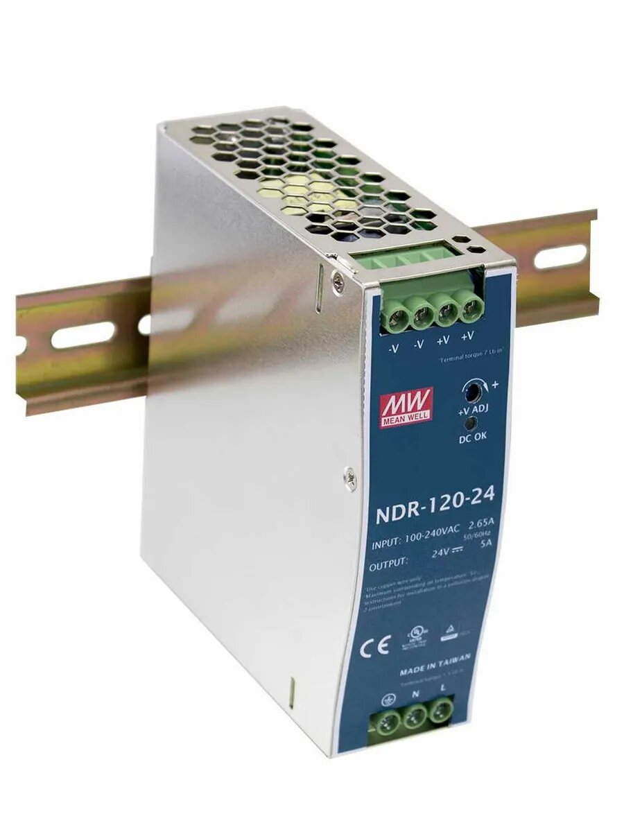 Блок питания на DIN-рейку MEAN WELL NDR-120-12
