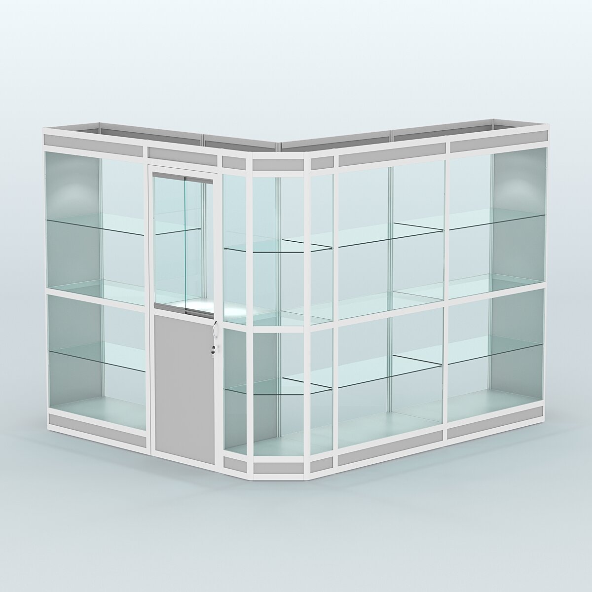 Павильон из профиля угловой №3в (5,5 кв. м), Серый