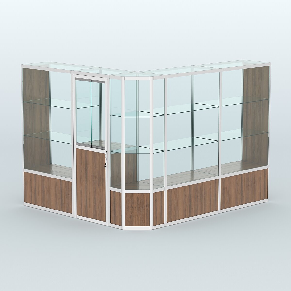 Павильон из профиля угловой №3б (5,5 кв. м), Орех