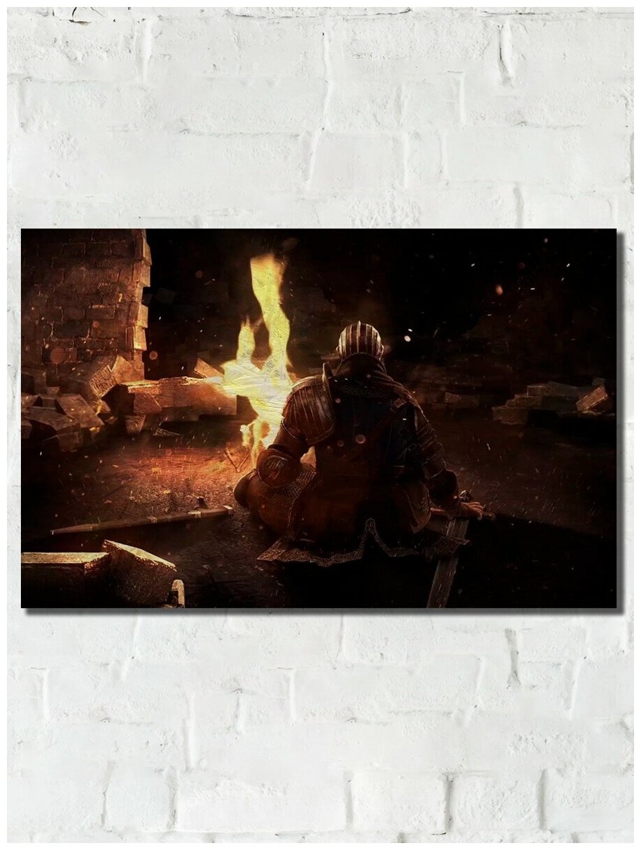 Картина интерьерная на рельефной доске ОСП игра Dark Souls - 6787 Г
