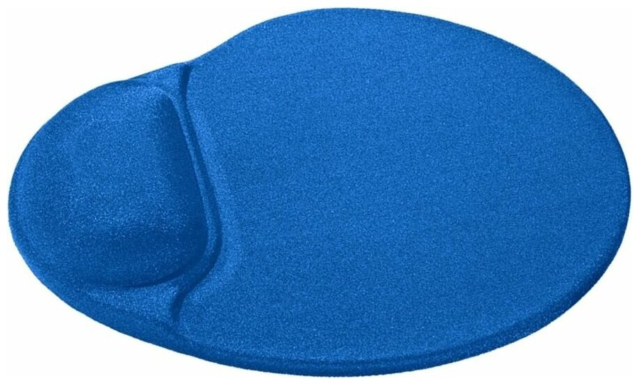 Коврик для мыши Defender Easy Work (50916) синий лайкра, подушка под запястье, 260х225х5 мм