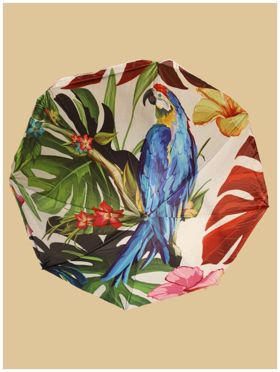 Зонт пляжный, с наклоном, d200cм, h200см, п, э190t, повышенная плотность, фотопечать, 8 спиц, чехол