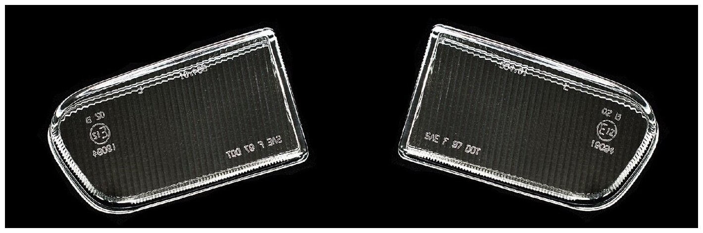 Стекло противотуманной фары BMW E39 1997-1999 левое и правое, рифлёное, комплект 2шт