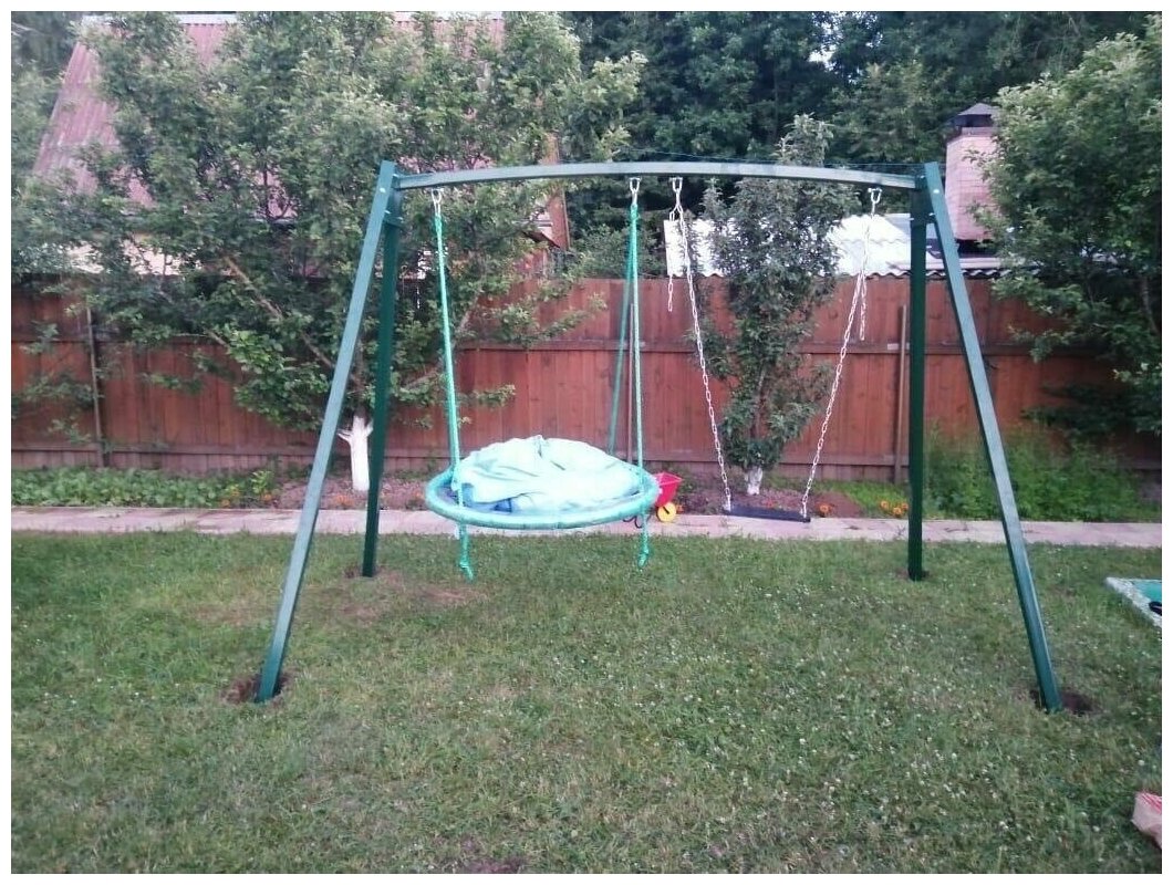 Качели гнездо Металлические двойные 100 см