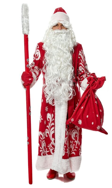 Костюм "Дед "Морозко" (Цв: Темн. Красный Размер: 58)
