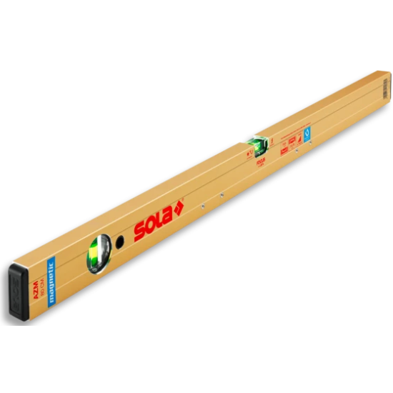 Уровень алюминевый магнитный Sola AZM 60, L=60 см, 2 глазка, точн. 0,5мм/м 01820801