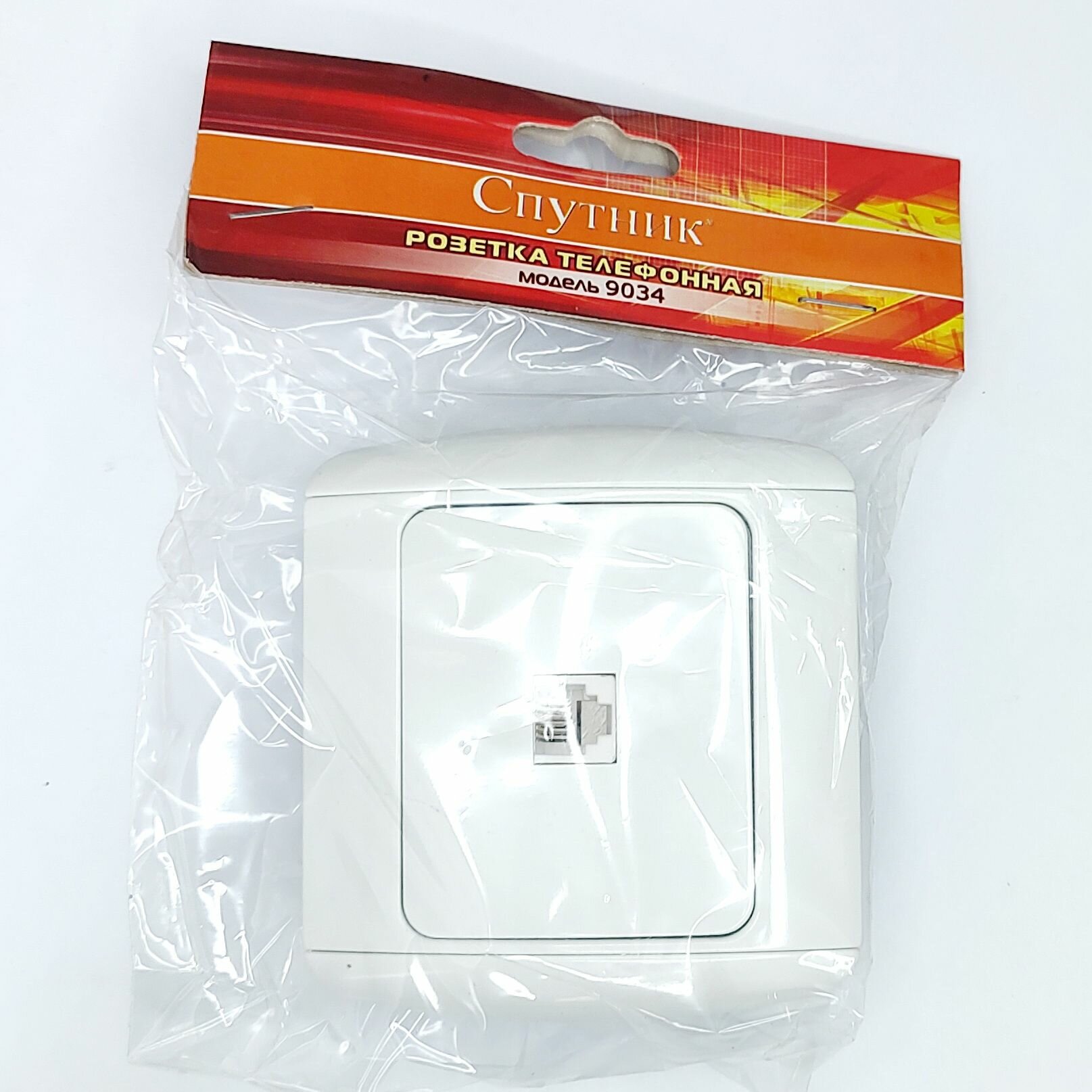Розетка Спутник 9034 (дизайн Zirve) TF телефонная RJ11 1-м белая