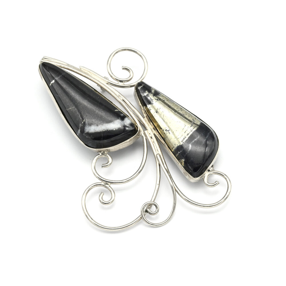 Брошь, пирит