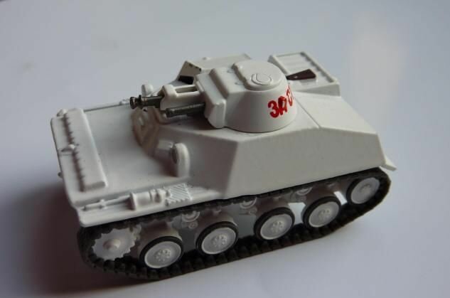 Масштабная модель 1/72, Танк Т-40 зимний камуфляж