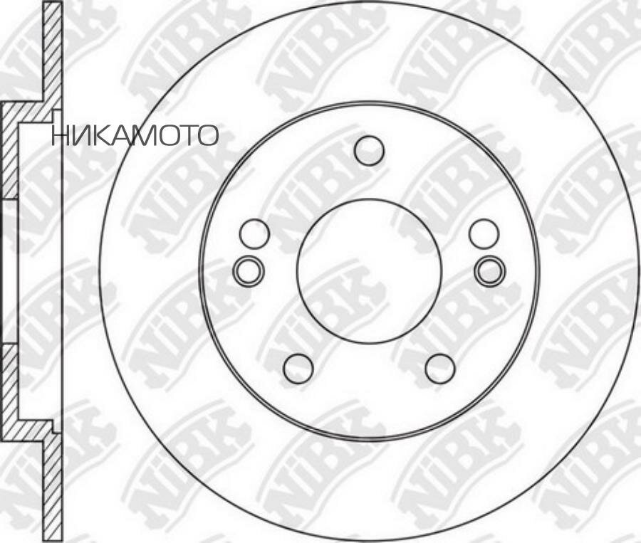 NIBK RN1601 Диск тормозной HYUNDAI CRETA 4WD 21-/KIA OPTIMA 12- задний D 284мм.