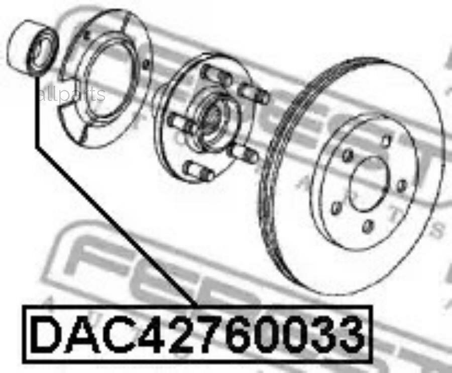 FEBEST DAC42760033 Подшипник ступичный передний 42x76x33 CHRYSLER PT CRUISER 2001-2009 FEBEST DAC42760033