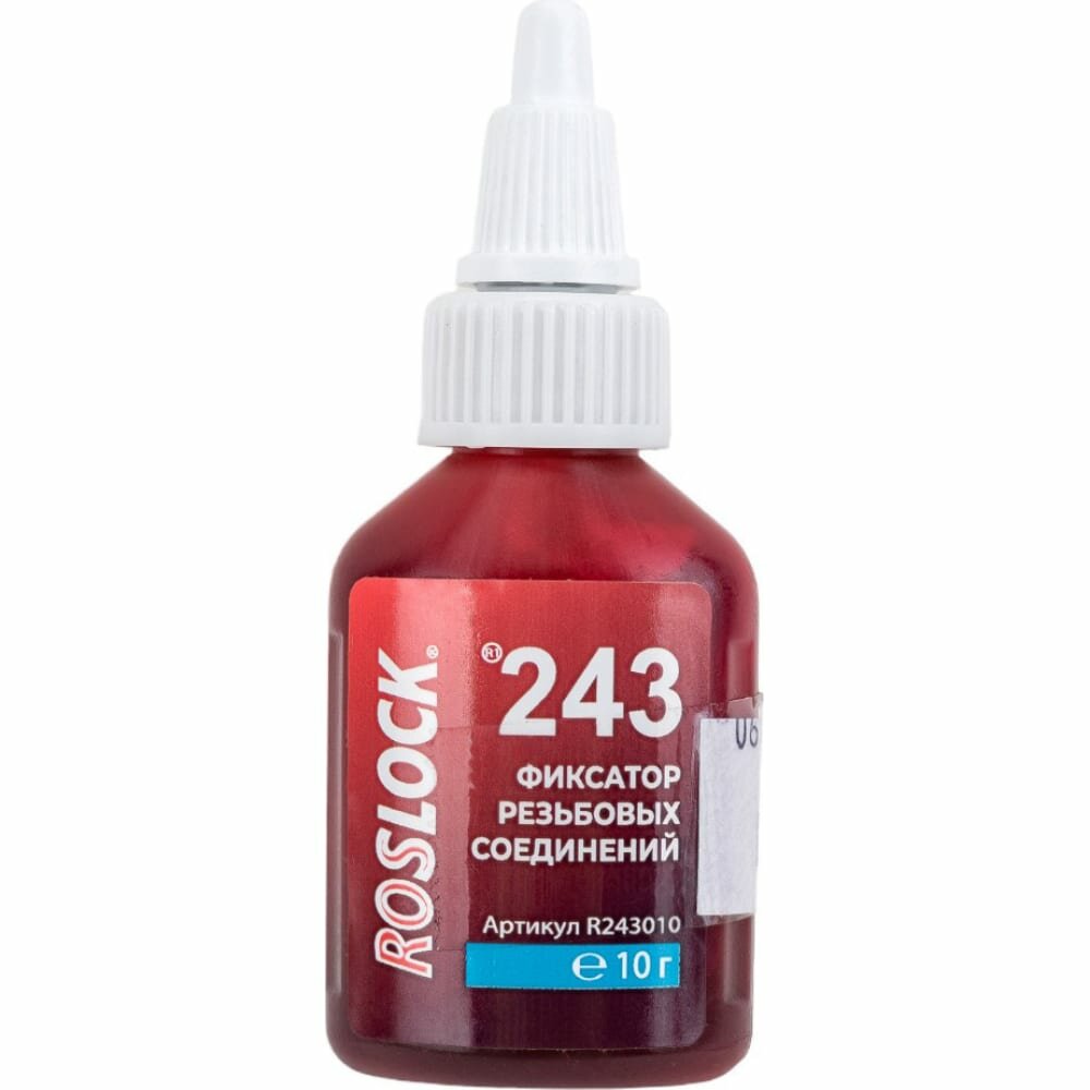 Фиксатор резьбовых соединений ROSLOCK 243 средней прочности, 10 гр R243010