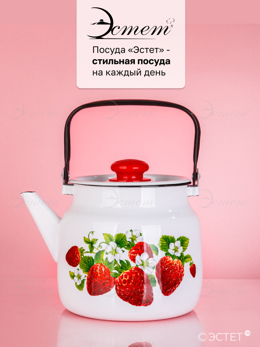 Чайник эмалированный 3,5 литра для всех видов плит