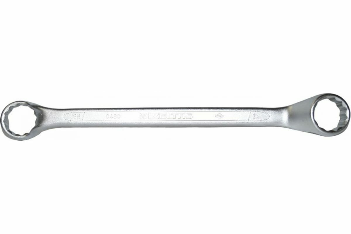 IZELTAS накидной двусторонний изогнутый ключ 34x36 мм 0430033436 для слесарных работ