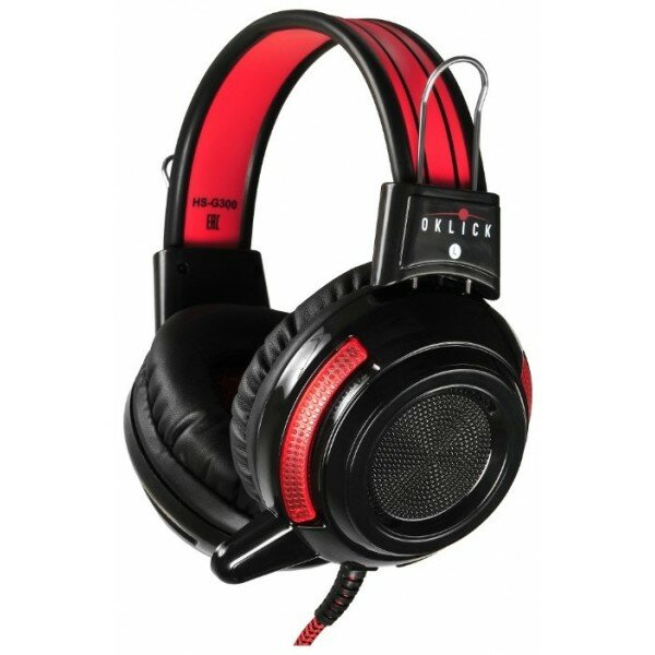 Проводные наушники Oklick HS-G300 белый/черный, полноразмерные, Jack 3.5 мм