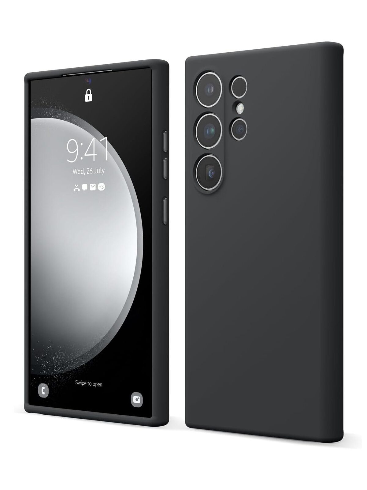 Elago для Galaxy S24 Ultra чехол Soft silicone (Liquid) Black