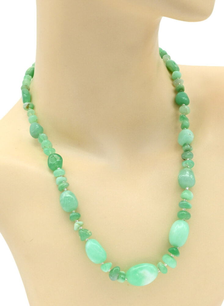 Бусы, хризопраз