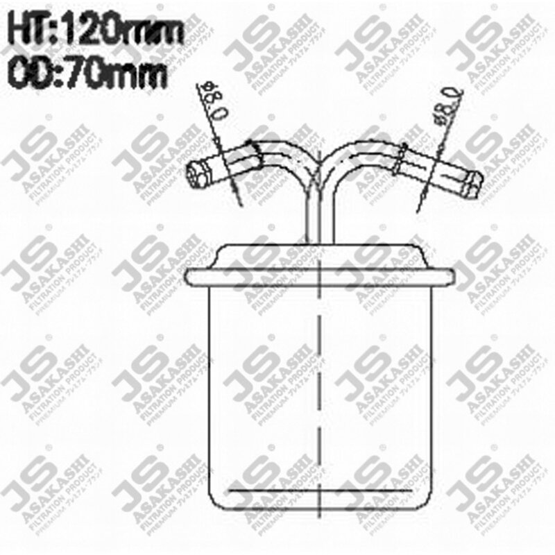 Фильтр топливный для автомобиля Subaru, JS ASAKASHI FS317J (1 шт.)