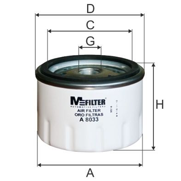 MFILTER A 8033 (2996238 / 2997535 / 5001858063) фильтр воздушный турбокомпрессора \iveco stralis cursor