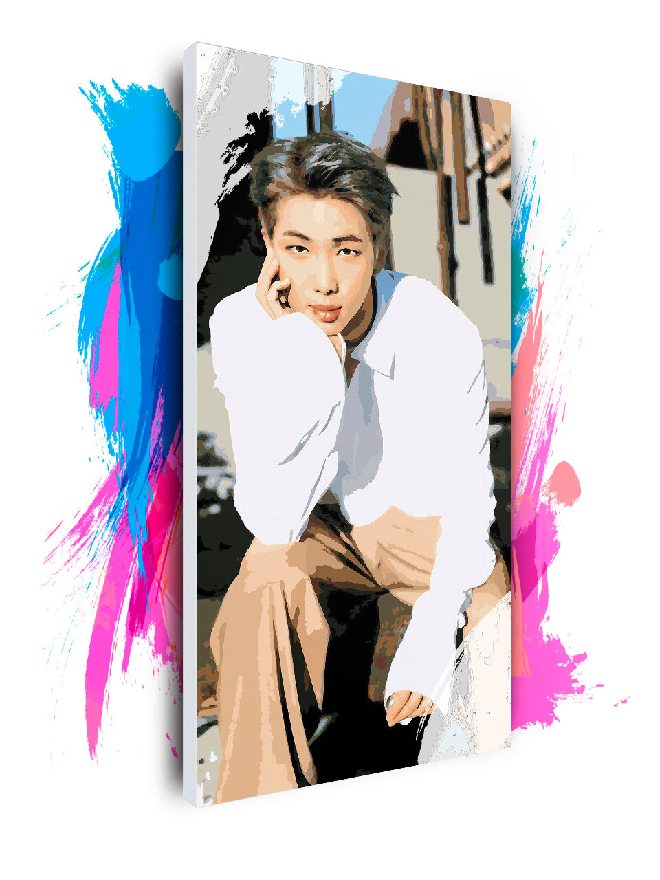 Картина по номерам на холсте BTS Rap Monster Aesthetics, 50 х 100 см