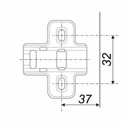 Мебельная петля H302C02/2410, сталь