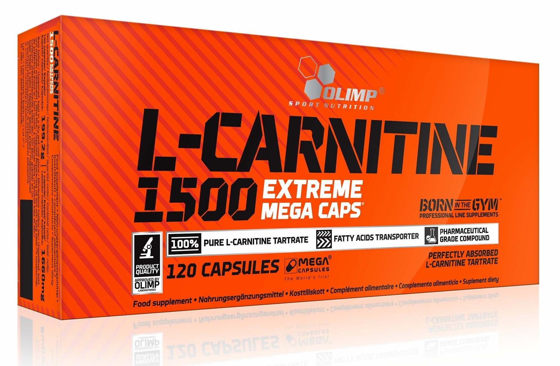 Olimp L карнитин, л карнитин, L Carnitine 1500, Эффективное сжигание жира 120 капсул
