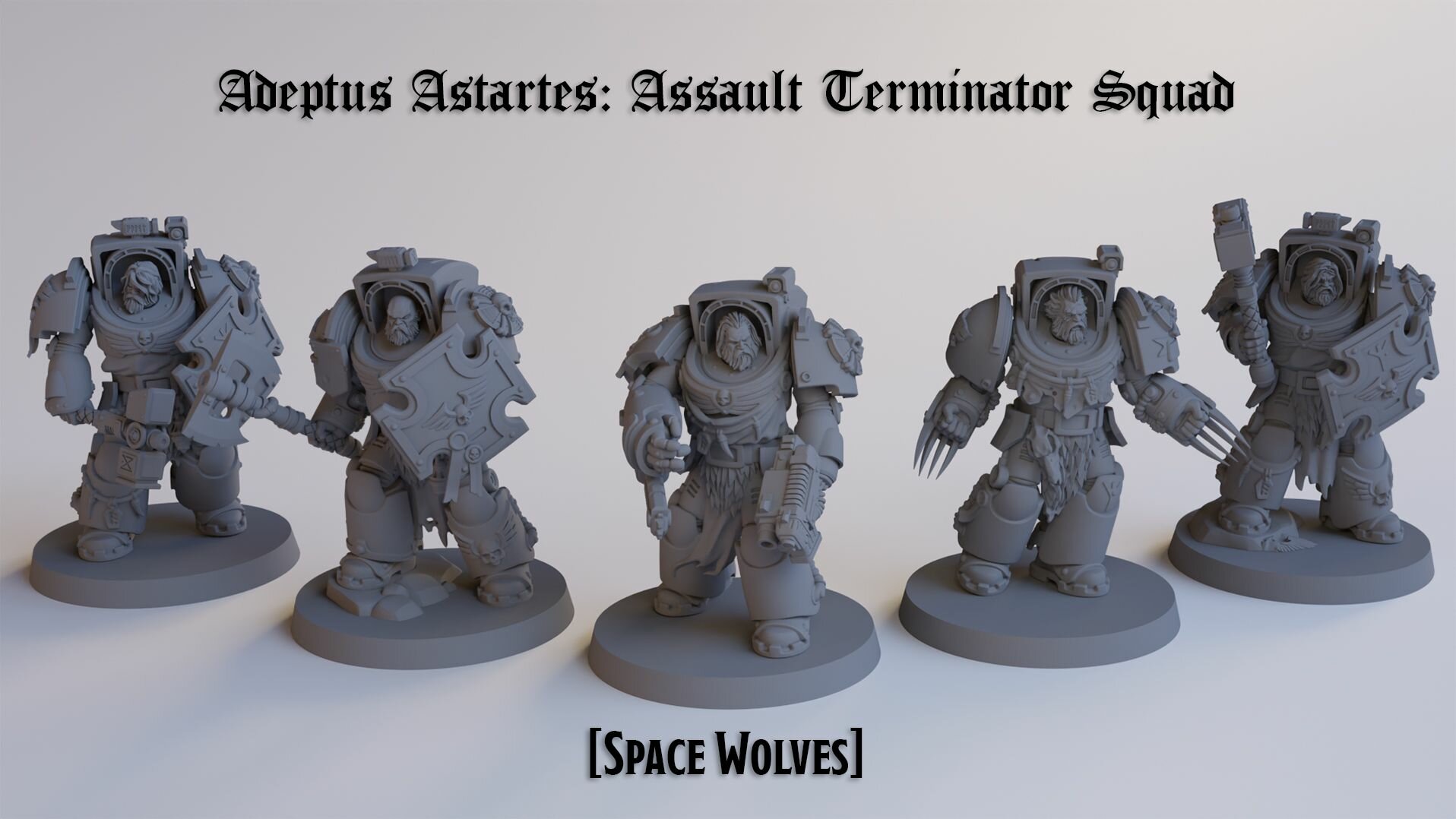 Adeptus Astartes: Assault Terminator Squad Warhammer 40k / Space Wolves / Космодесант