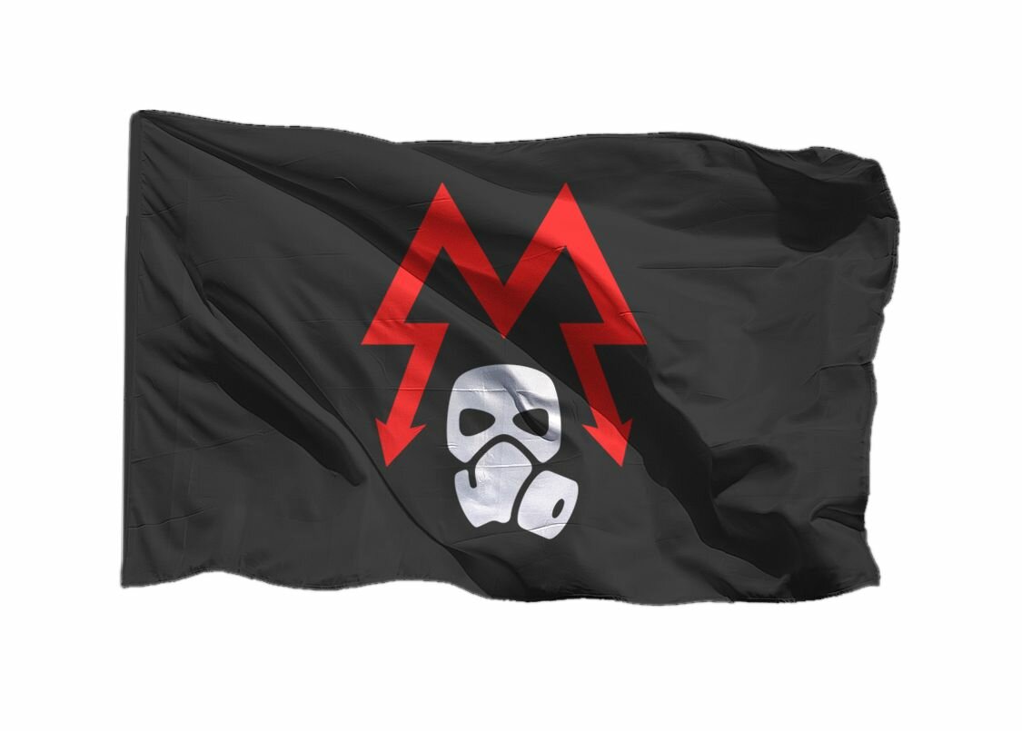 Флаг Ордена Спарта Метро Metro 2033 90х135 см на шёлке для ручного древка