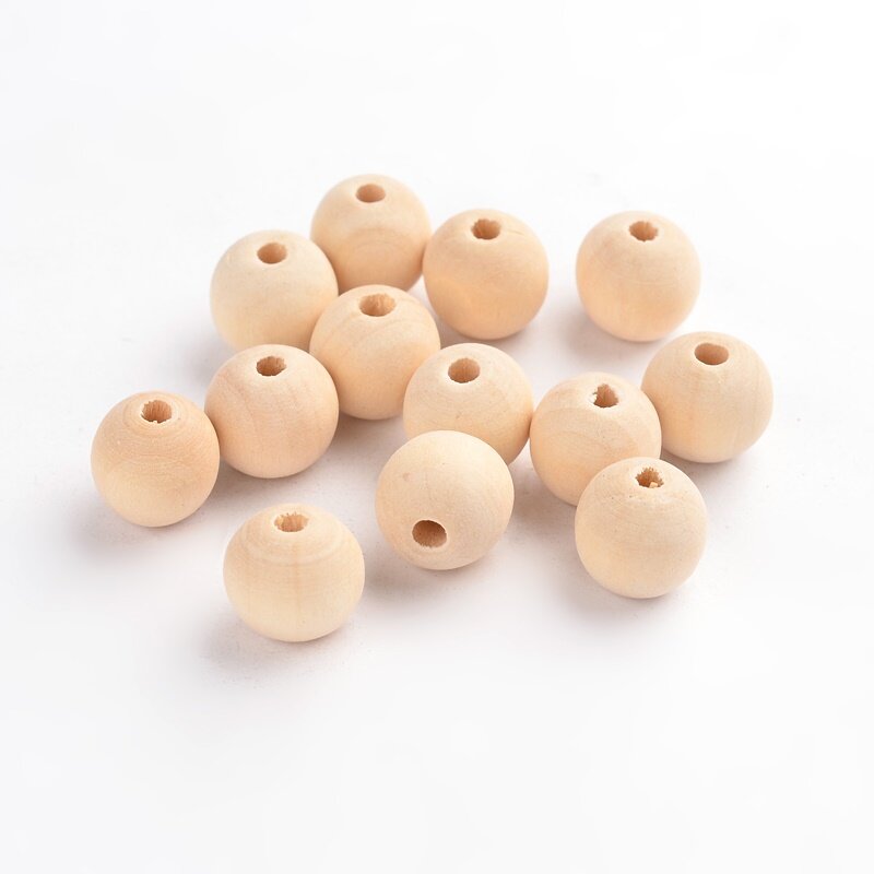 Бусина деревянная, 14х13мм, натуральная (без покрытия), 20 грамм