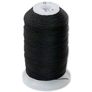 Нить шелковая, толщина D, черная, 10 метров