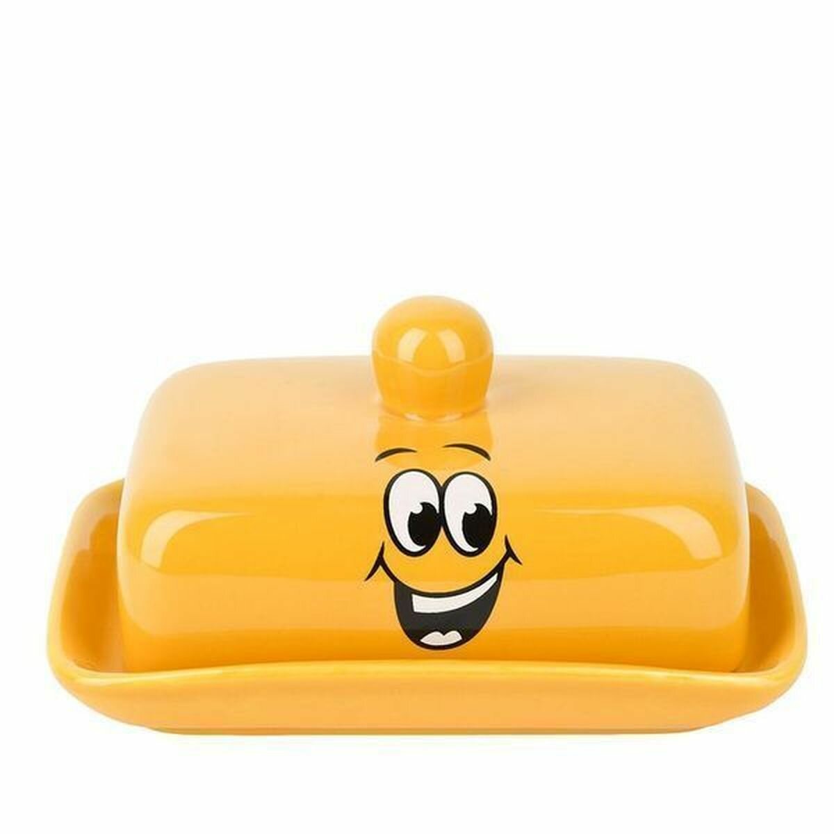 Масленка кермамическая с крышкой Dolomite Smile 17*12,5*8,5см.