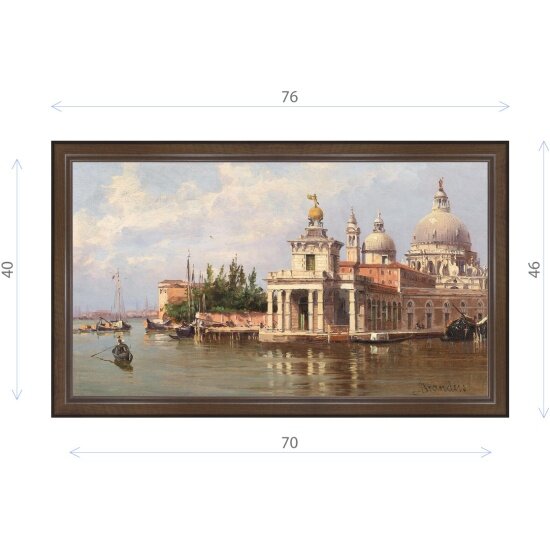Картина Декор Депо Антониетты Брандейс Пунта делла Догана Венеция Матовая бумага в раме без стекла 46х76 см